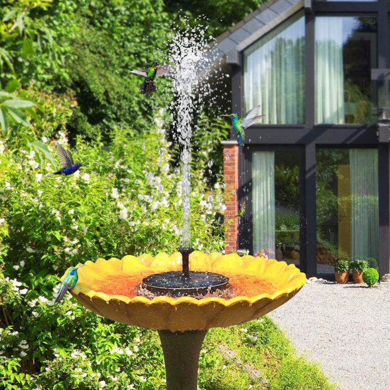 Solar Powered Hummingbird Fountain, – xfixing.com