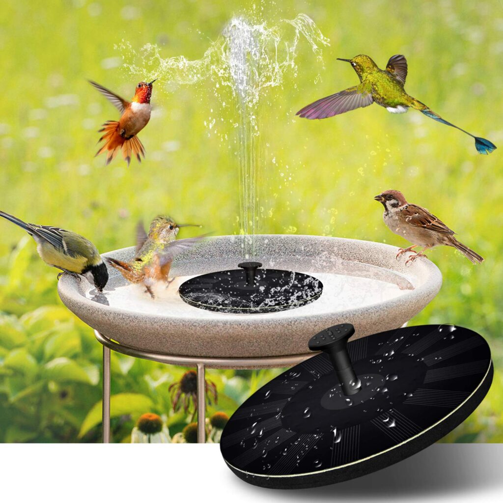 Solar Powered Hummingbird Fountain, – xfixing.com
