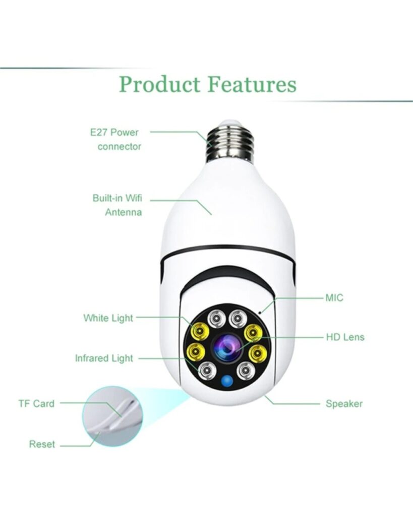 Wireless WIFI Light Bulb Camera Security Camera – xfixing.com